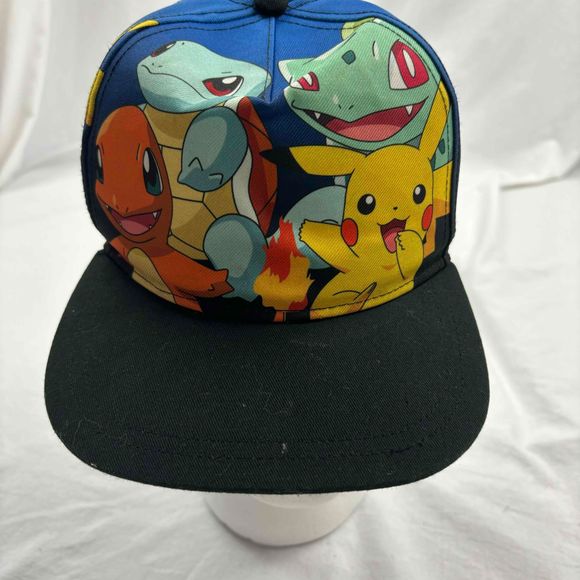 Pokemon | Accessories | Pokmon Youth Snapback Cap Blue Multi Pikachu ...
